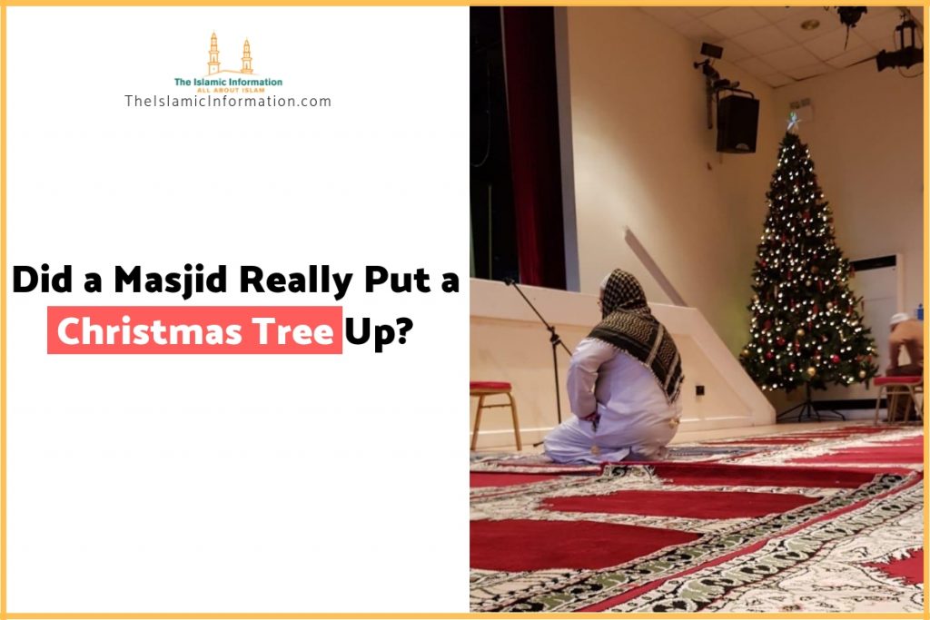 Christmas Tree Placed Inside A Mosque in London