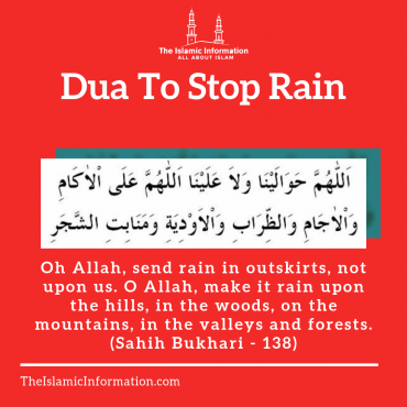 Duas For Rain To Come, To Stop Rain and During Rain