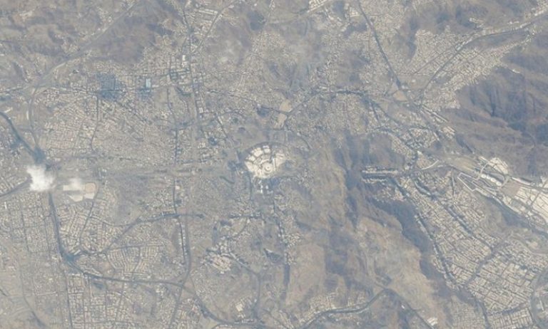UAE astronaut Hazzaa Shares Beautiful Picture of Kaaba From Space