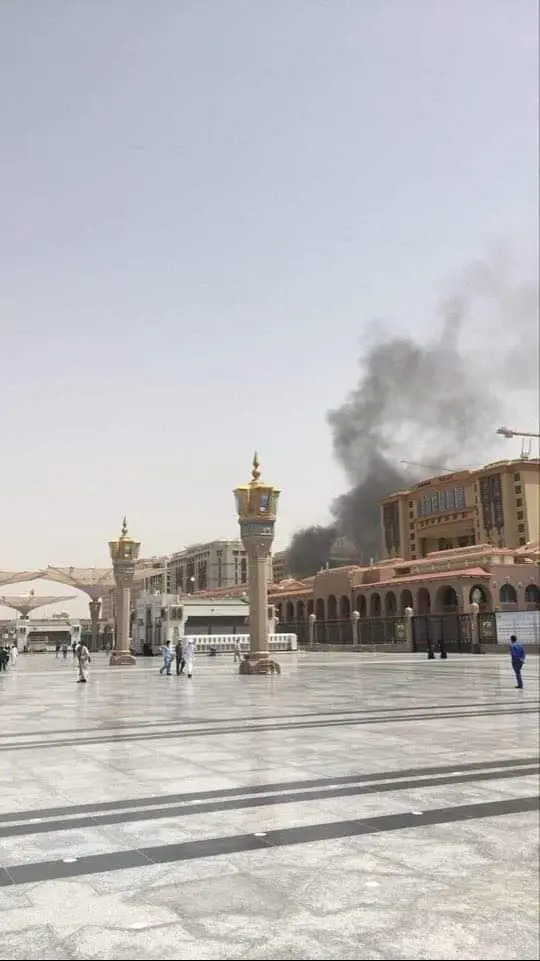 Fire Near Masjid an Nabawi, Rescue Work Underway