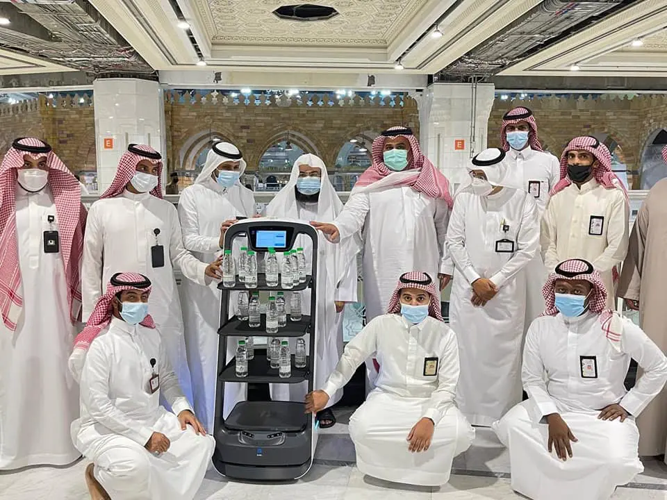 ZamZam water Robot in Masjid al-Haram to serve water to the visitors