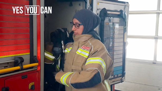 Uroosa Arshid, UK’s first firefighter to wear a hijab
