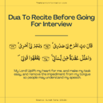 Dua For Job Interview and Meetings