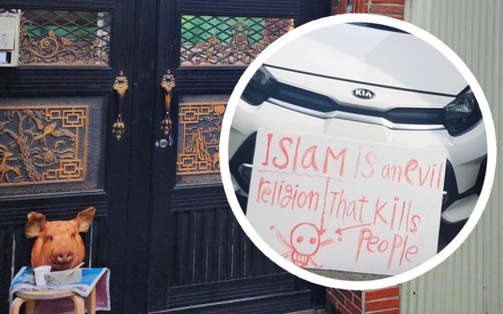 Pig Head and Pork Barbecue Placed During Mosque Construction In Daegu ...