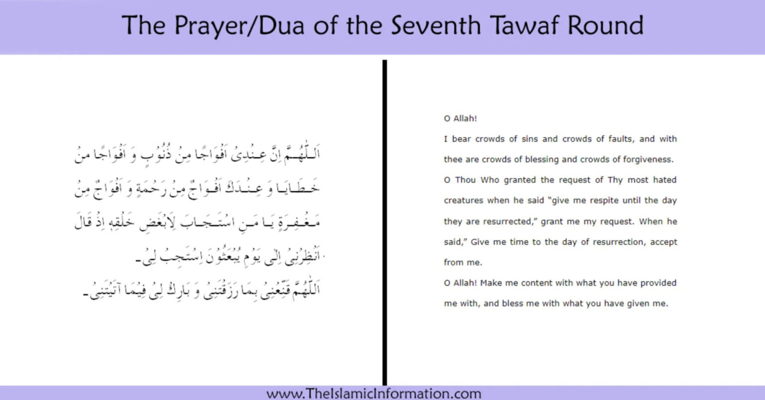 Duas To Recite During Tawaf (All 7 Circles)