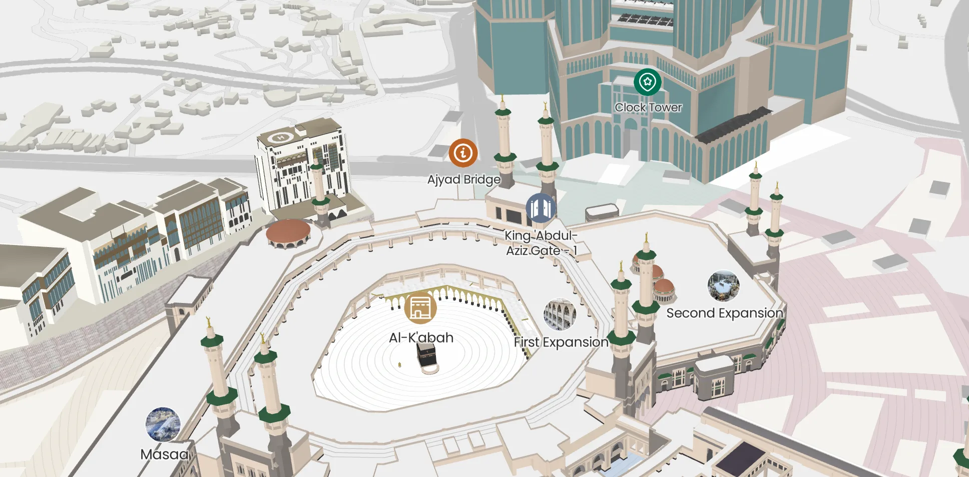 Interactive Map of Masjid al-Haram